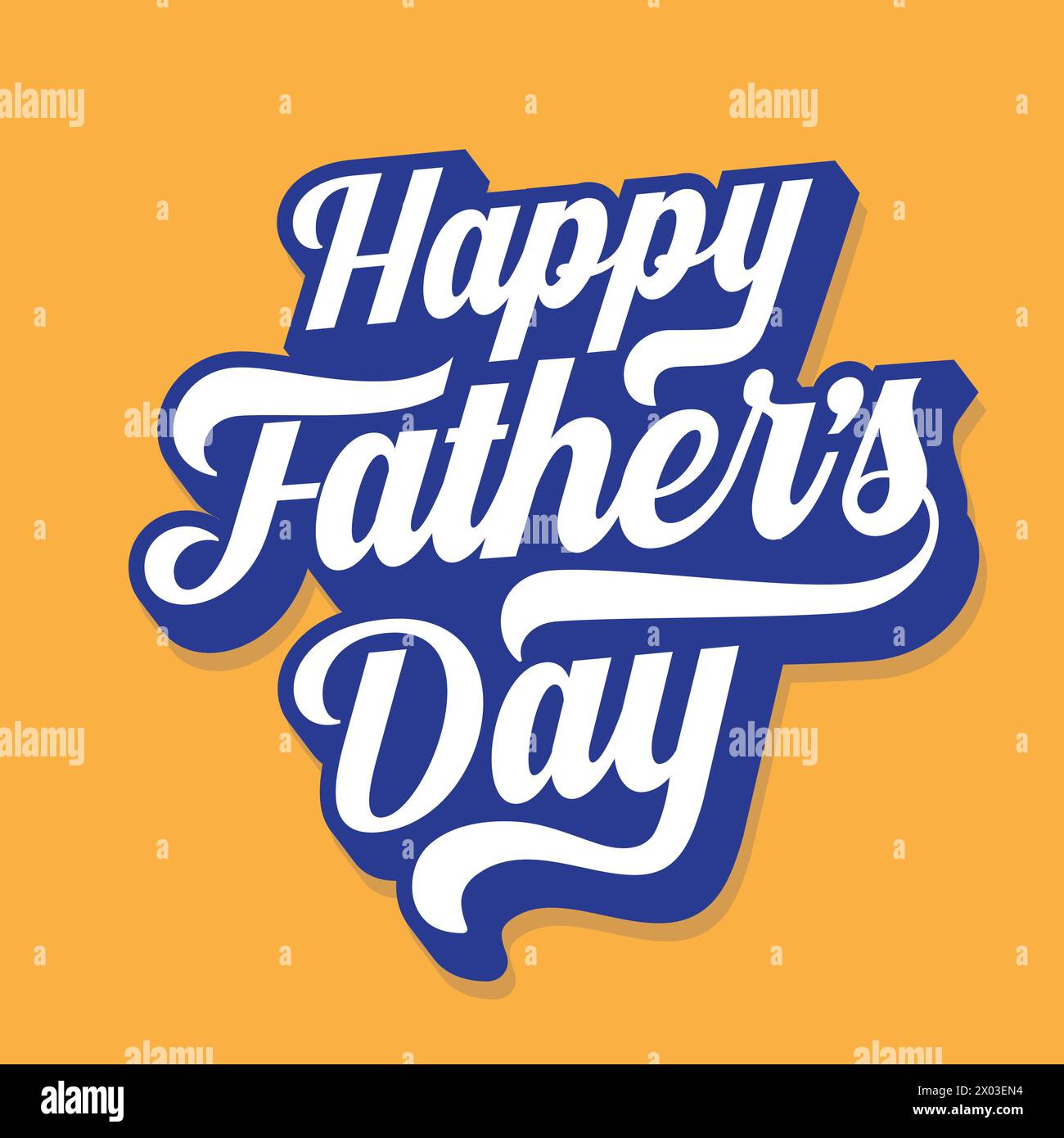 Happy Father's day retro typography isolated on yellow background ...