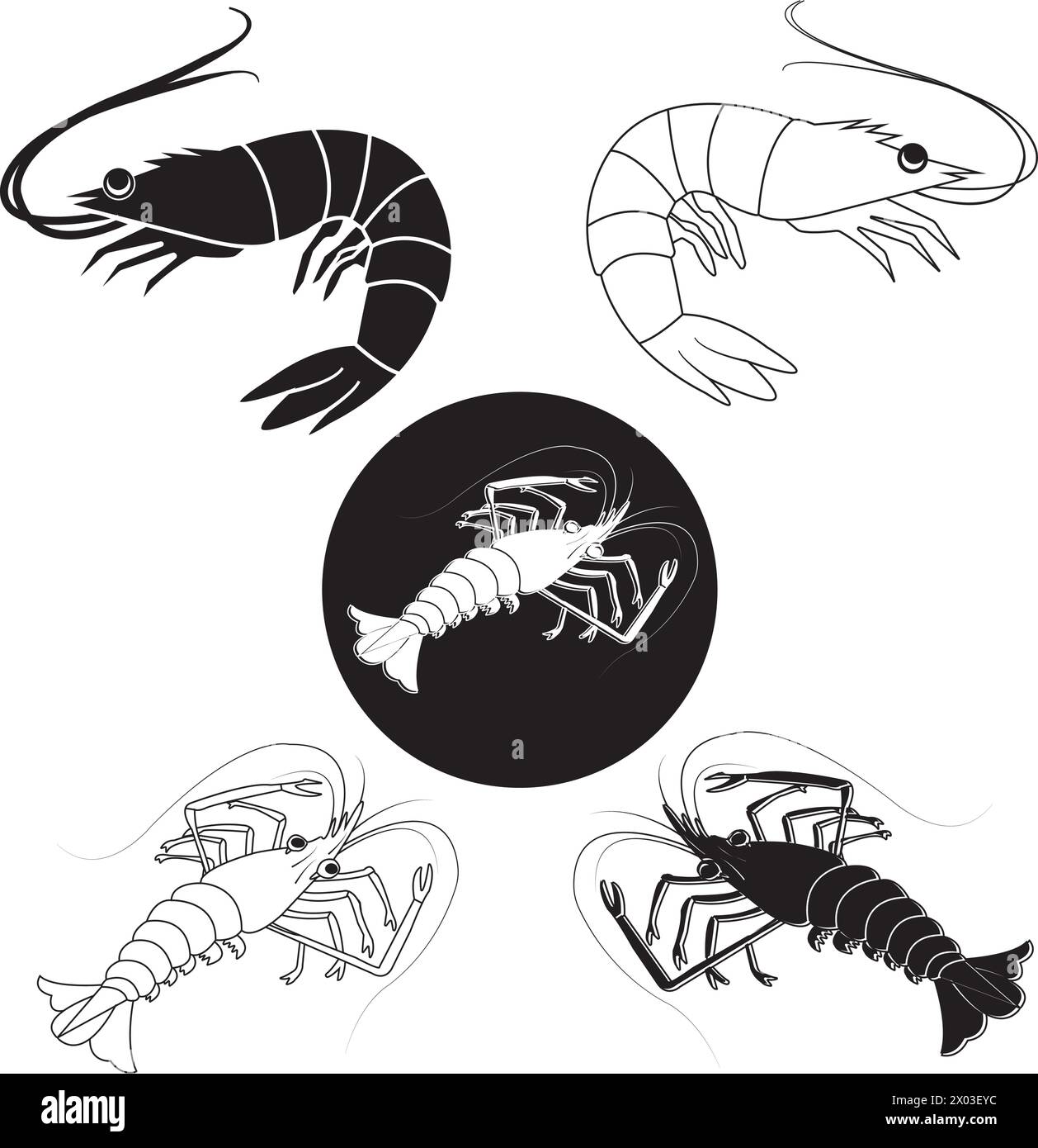 shrimp icon vector illustration symbol design Stock Vector Image & Art ...