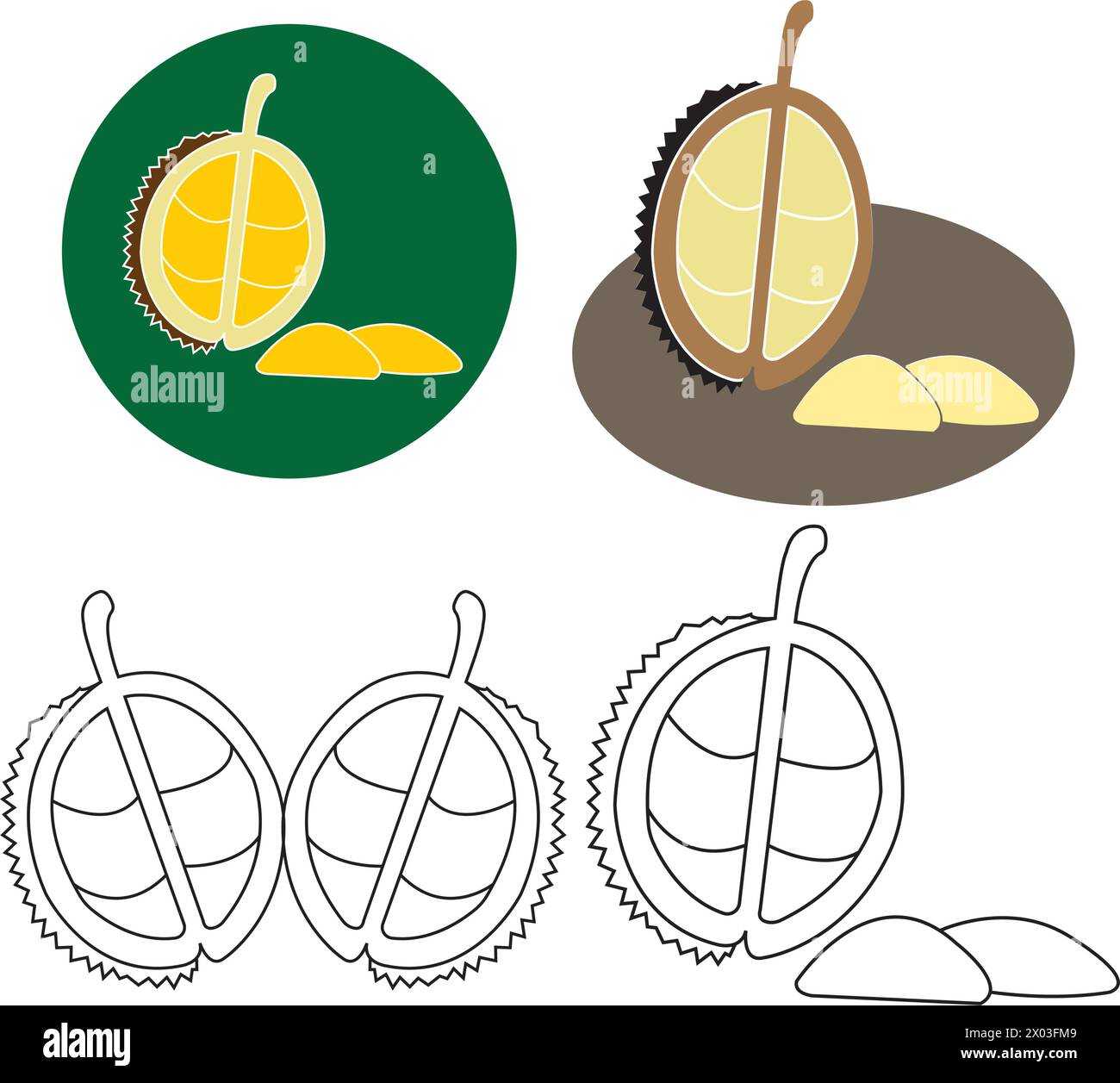 Durian symbol Stock Vector Images - Alamy