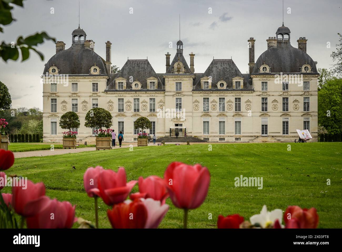 April 2024 - Cheverny - France: View on the castle of Cheverny which ...