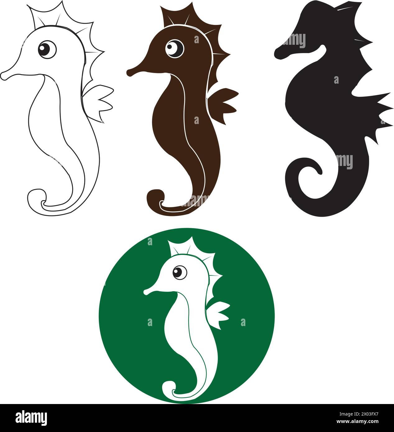 seahorse icon vector illustration symbol design Stock Vector Image ...
