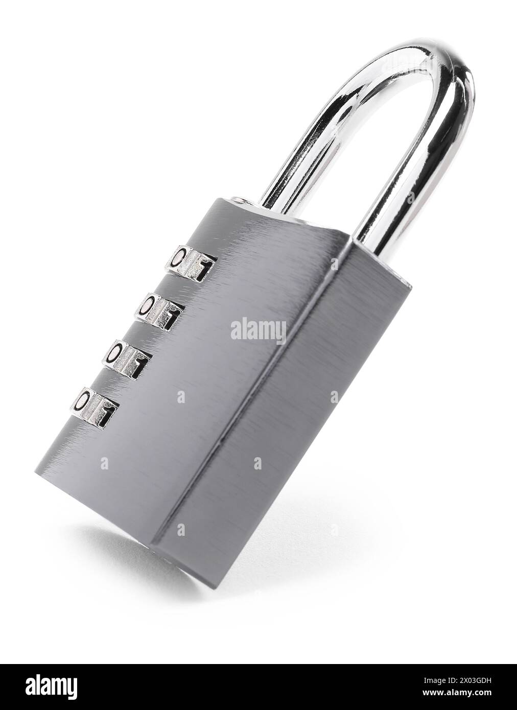 Locked steel combination padlock isolated on white Stock Photo - Alamy