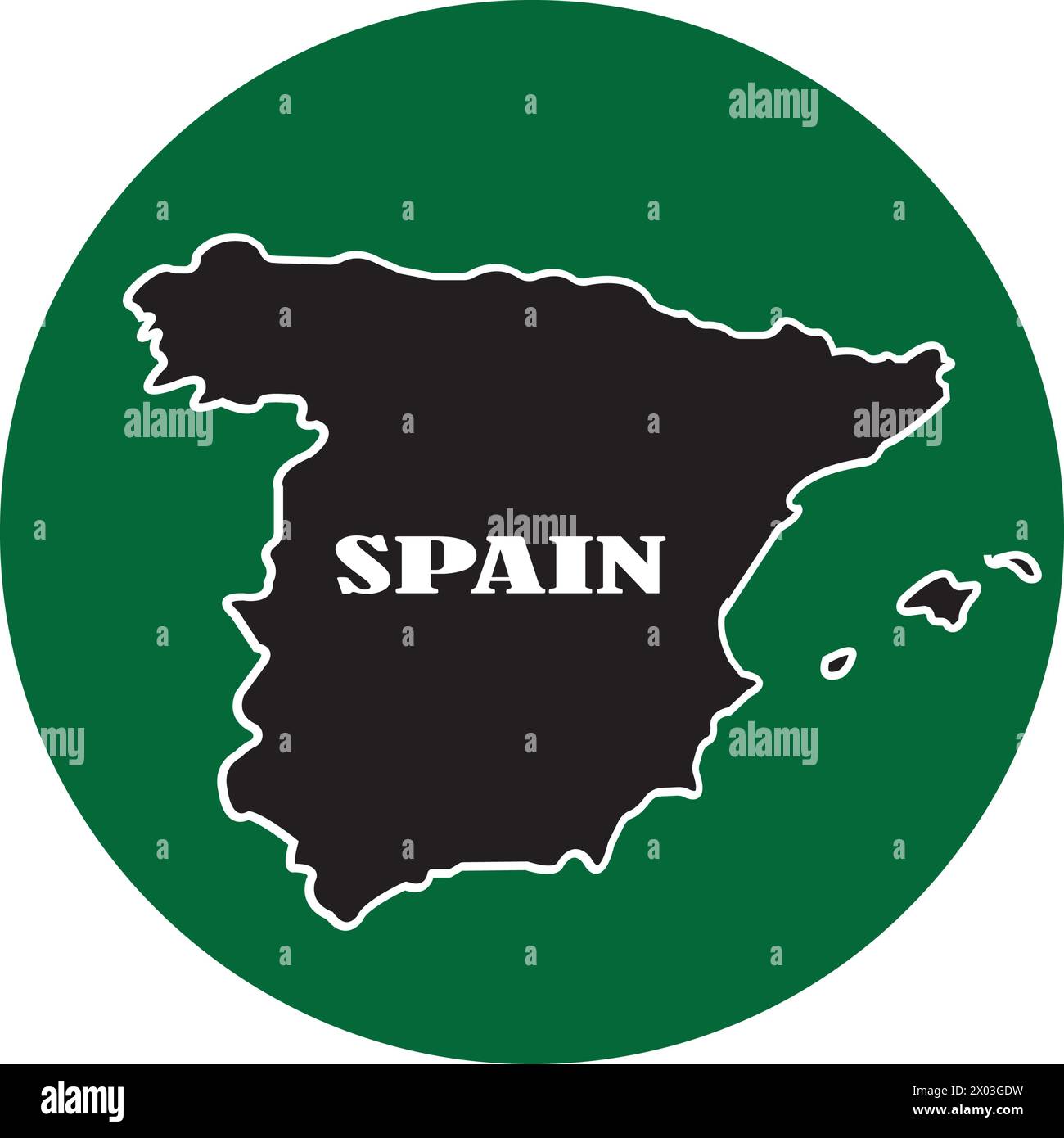 Physical map of spain Stock Vector Images - Alamy