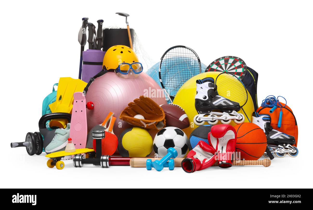 Set different sports balls Cut Out Stock Images & Pictures - Alamy