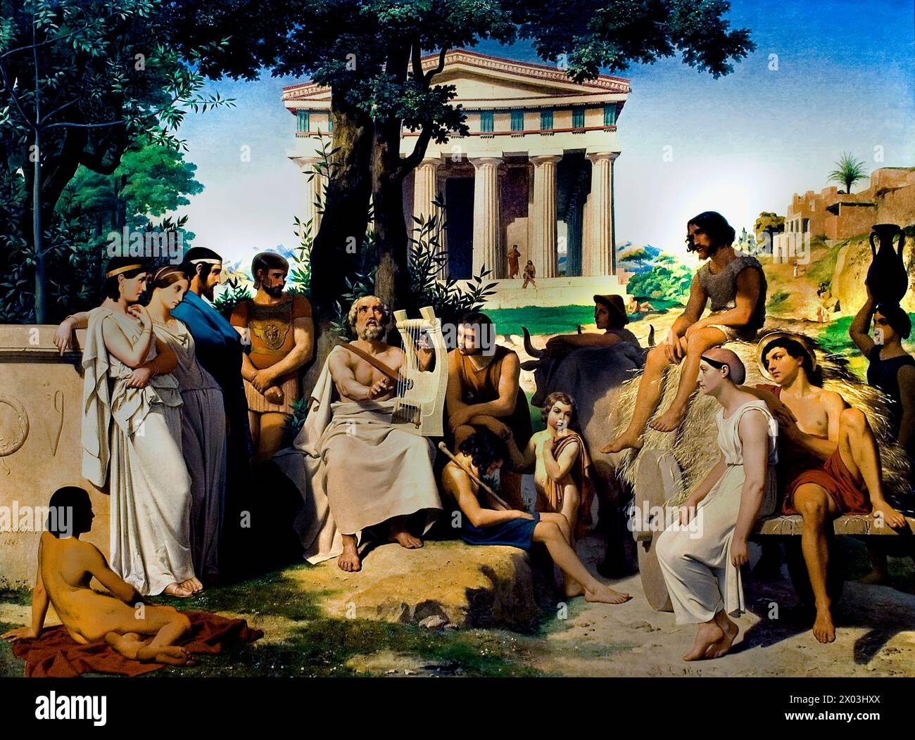 Homer, 850 BC by Jean-Baptiste Auguste Leloir (1809–1892) France ...