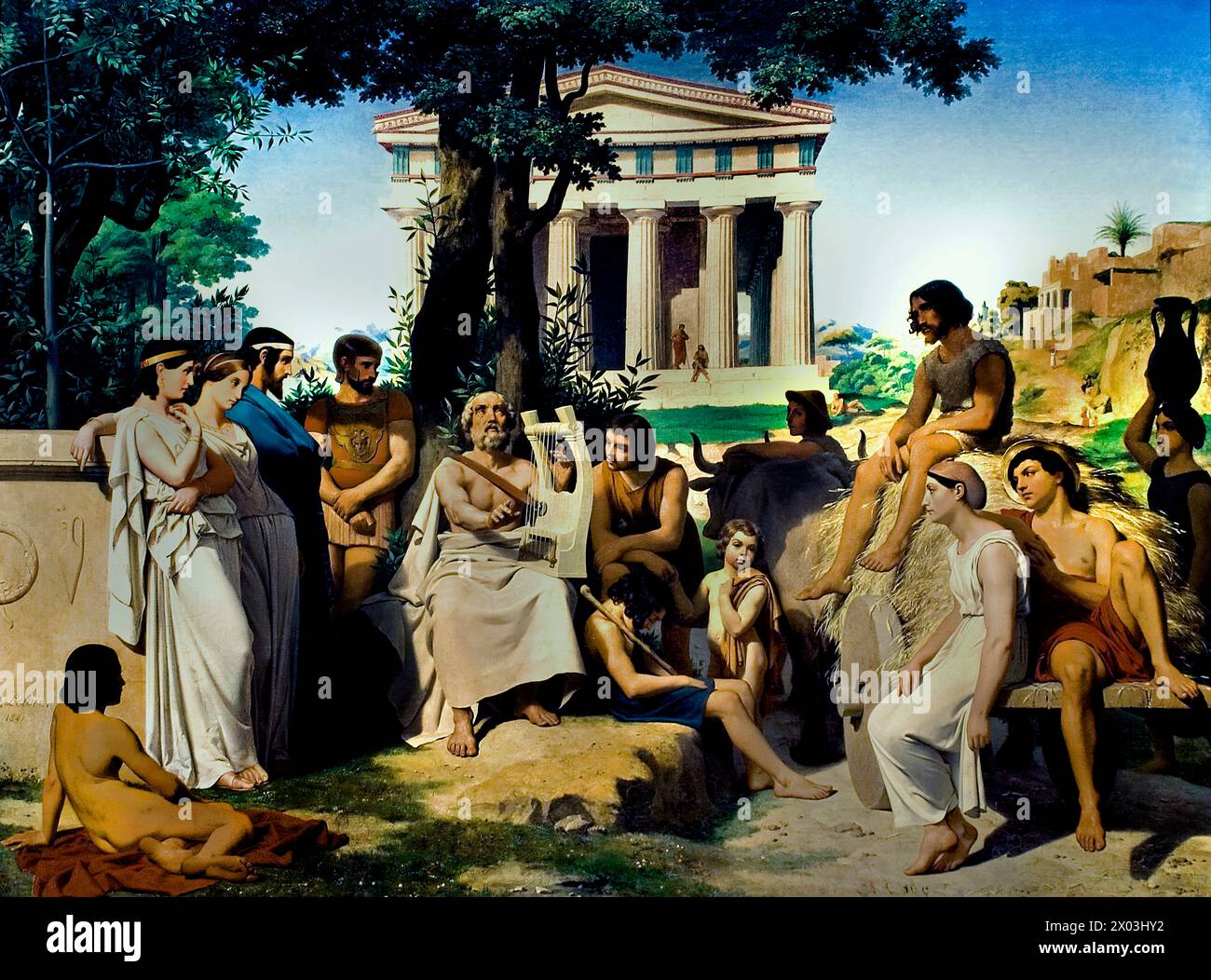 Homer, 850 BC by Jean-Baptiste Auguste Leloir (1809–1892) France ...