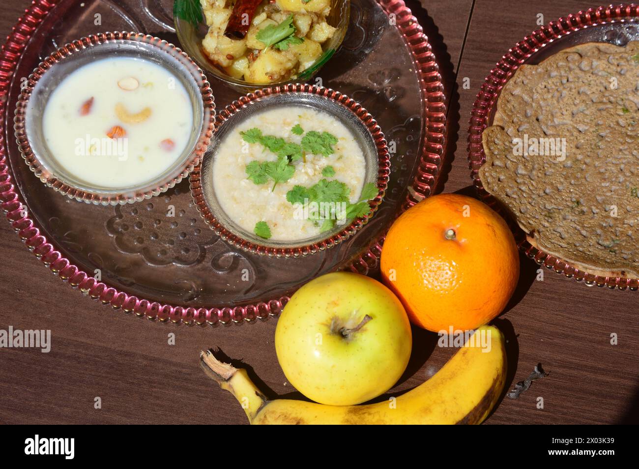 Traditional indian cuisine vegetarian thali hi-res stock photography ...