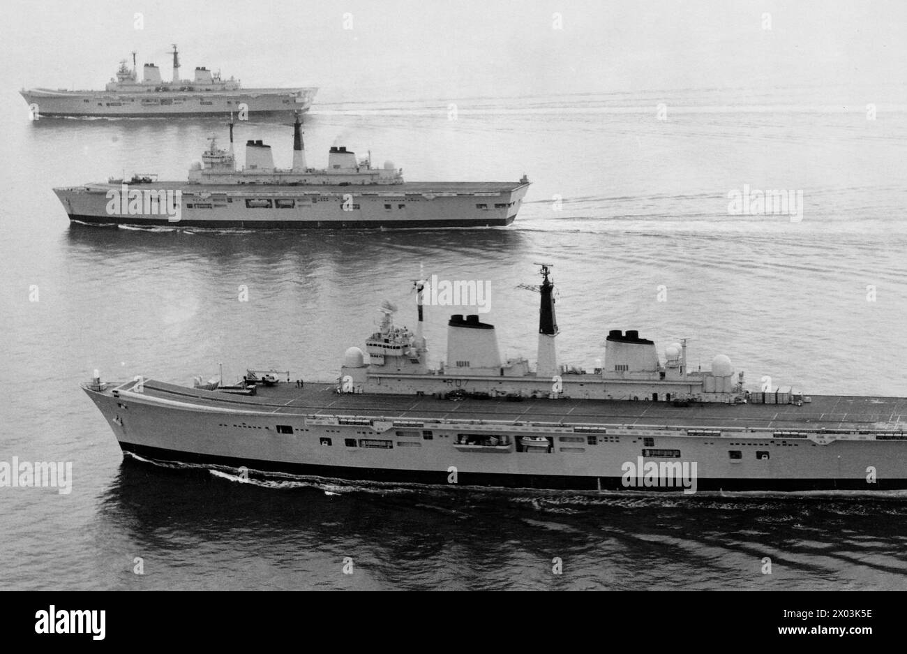 THE ROYAL NAVY'S AIRCRAFT CARRIERS SAIL TOGETHER IN THE ENGLISH CHANNEL ...