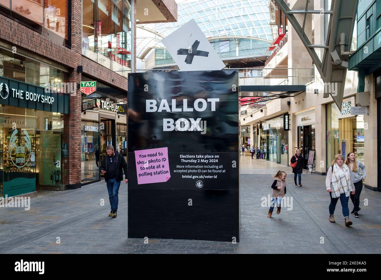 The Giant Bristol Ballot box has been placed in Cabot circus shopping ...