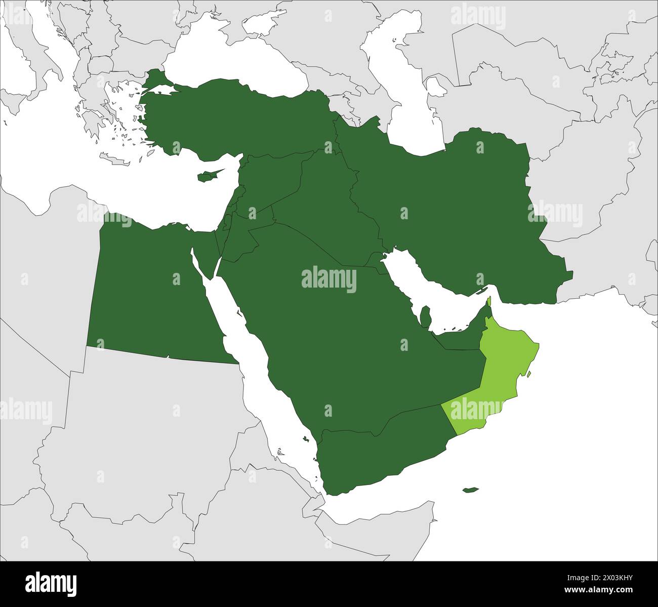 Map of saudi arabia green highlighted Stock Vector Images - Alamy