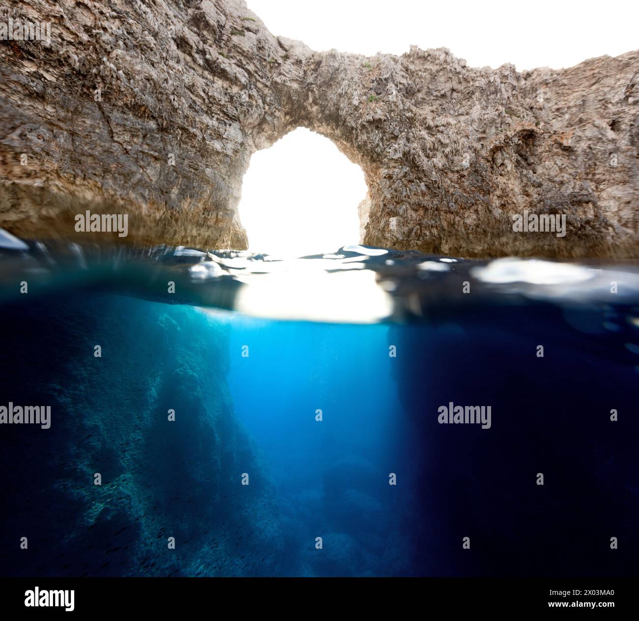 Pont Den Gil Minorca seascape landscape underwater uw rock spot ...