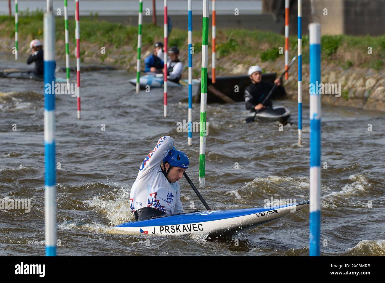 Training race of the Czech national team in water slalom in Veltrusy on ...