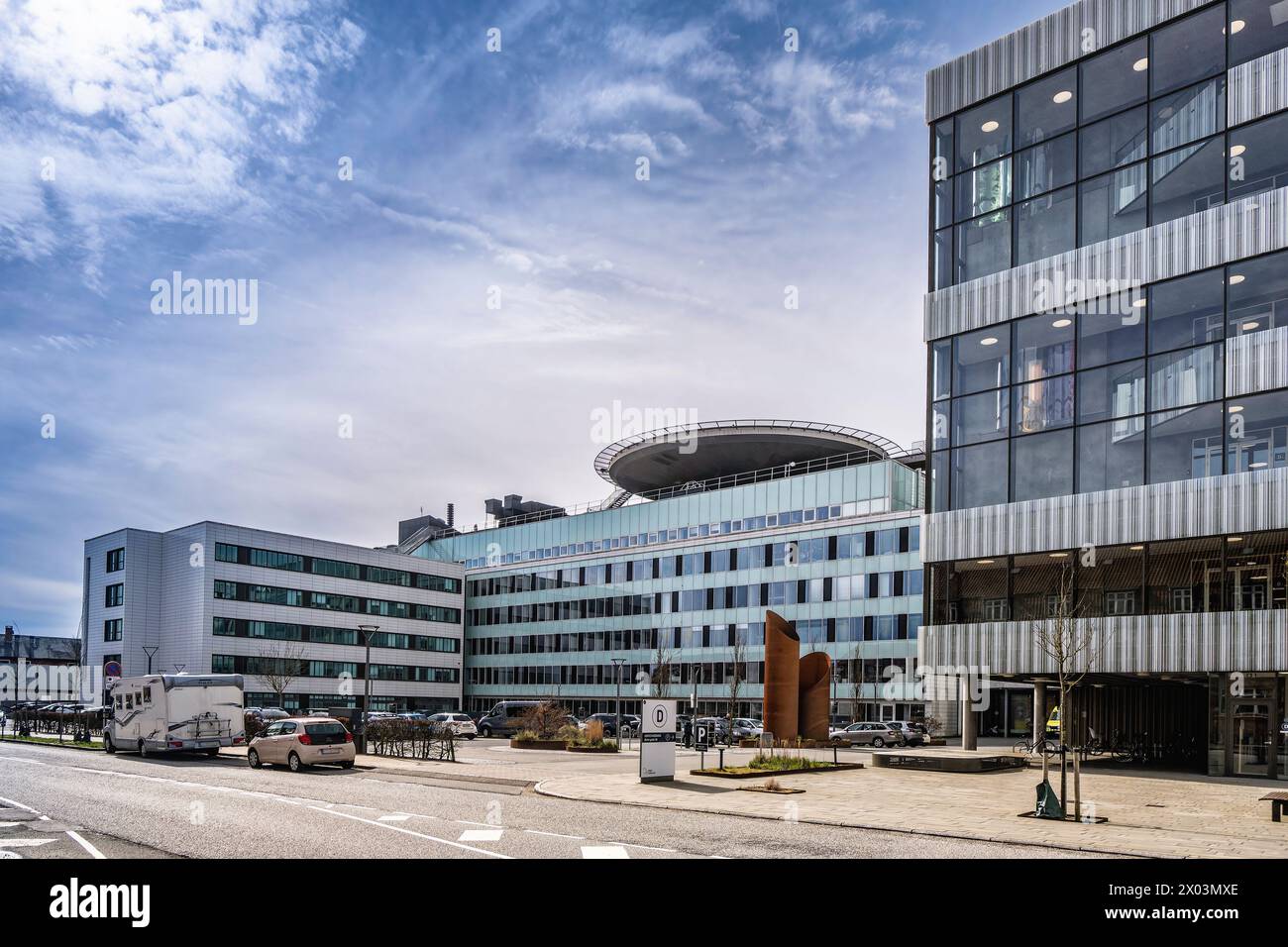 Hospital with helicopter landing place in Esbjerg Denmark Stock Photo ...