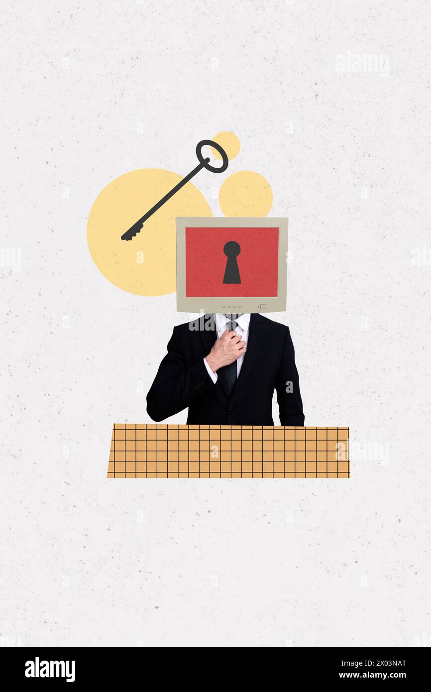 Trend artwork sketch composite 3D photo collage of young guy headless ...