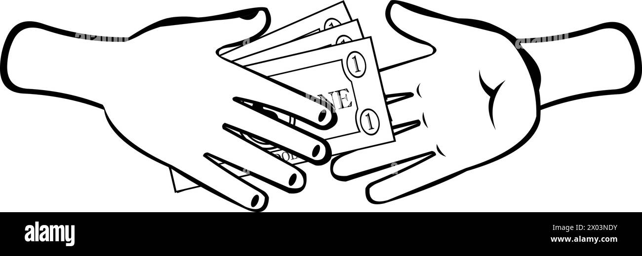 Hands black and white sketch hi-res stock photography and images - Alamy