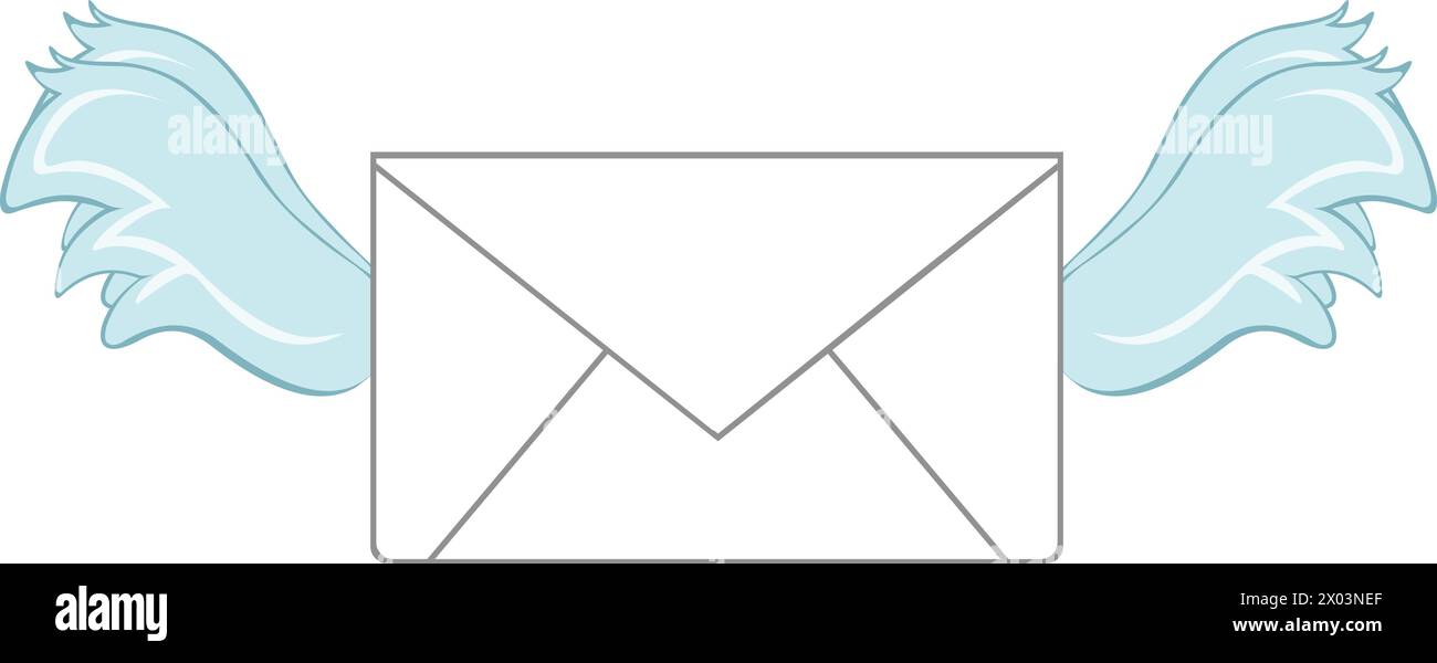 vector envelope letter wings Stock Vector Image & Art - Alamy