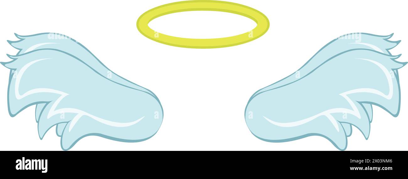 vector illustration wings halo Stock Vector Image & Art - Alamy