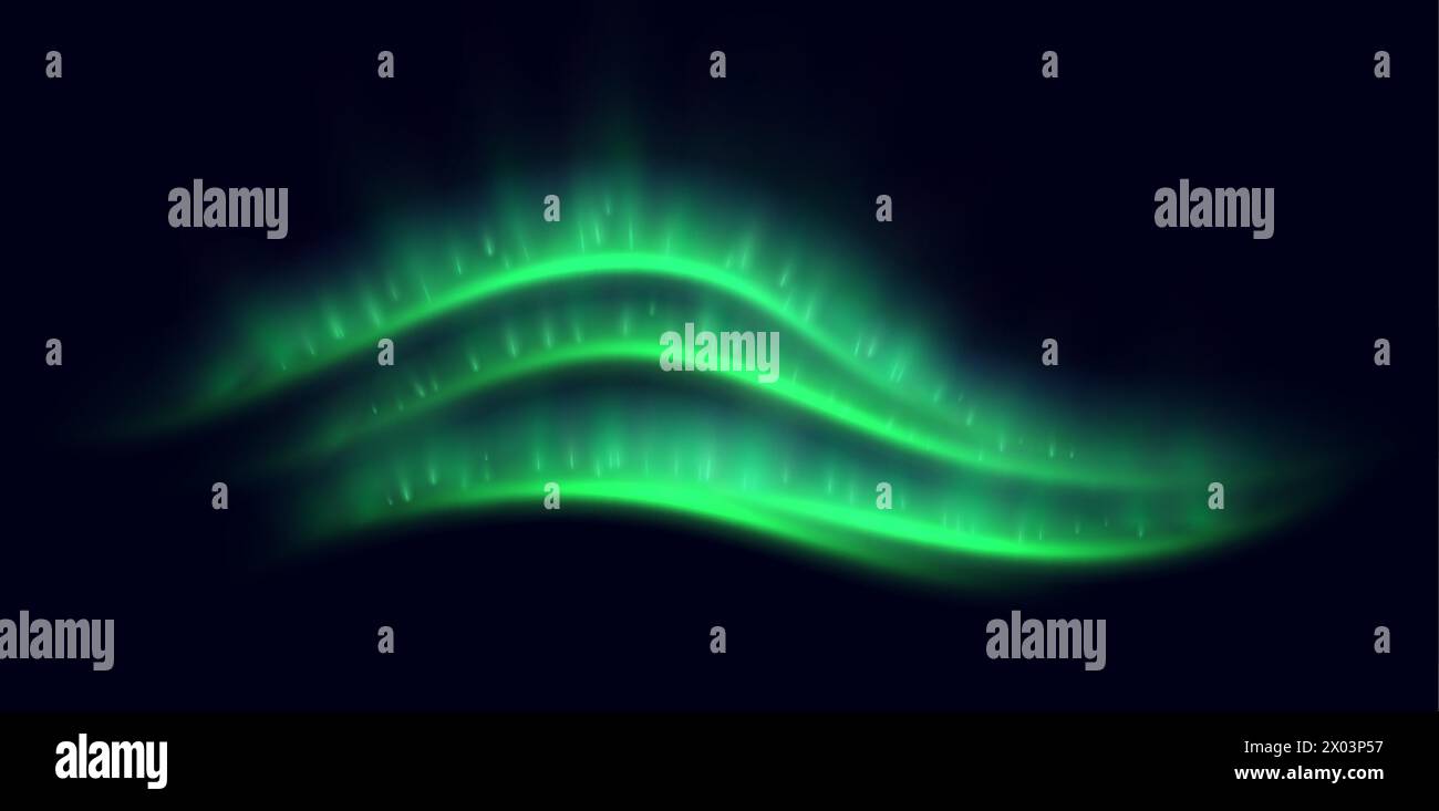 Northern lights, aurora borealis effect, realistic glowing lights ...