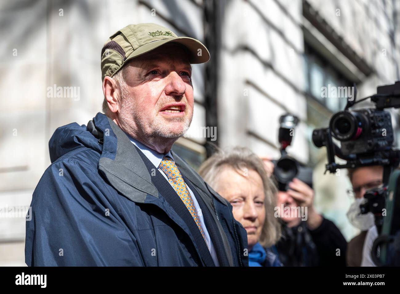 London, UK. 9 April 2024. Alan Bates, former subpostmaster and founder ...