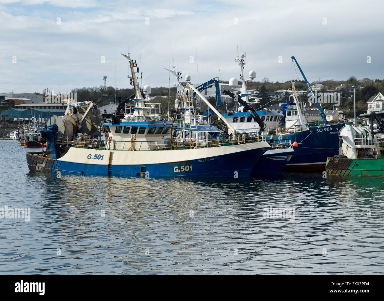 Fishing Trawlers in harbour of Killybegs, County Donegal, Ireland Stock ...