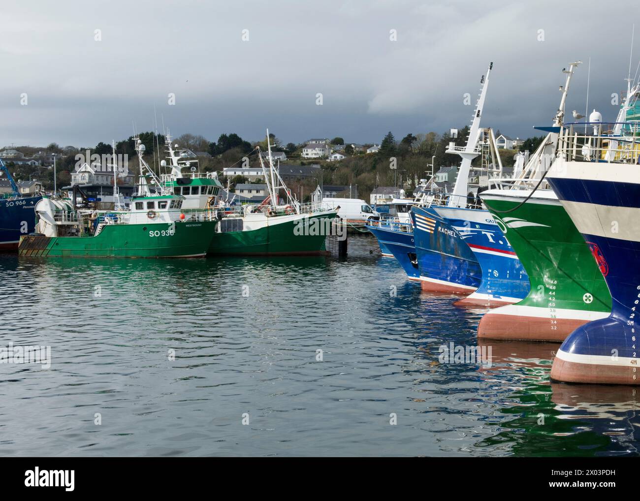 Fishing Trawlers in harbour of Killybegs, County Donegal, Ireland Stock ...