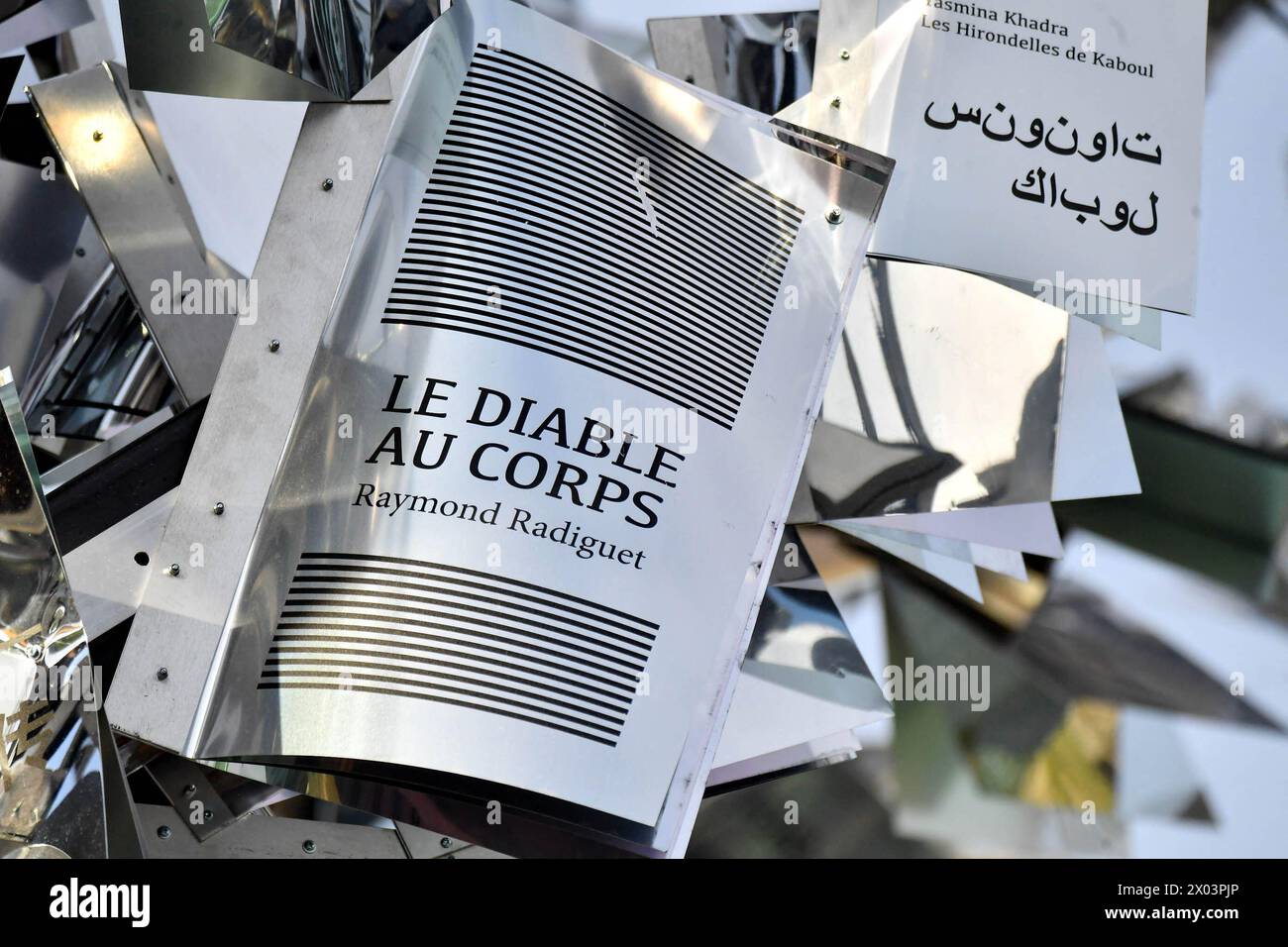 "The tree of a thousand voices" by Daniel Hourde in Paris, France on April 9, 2024. A new giant ...
