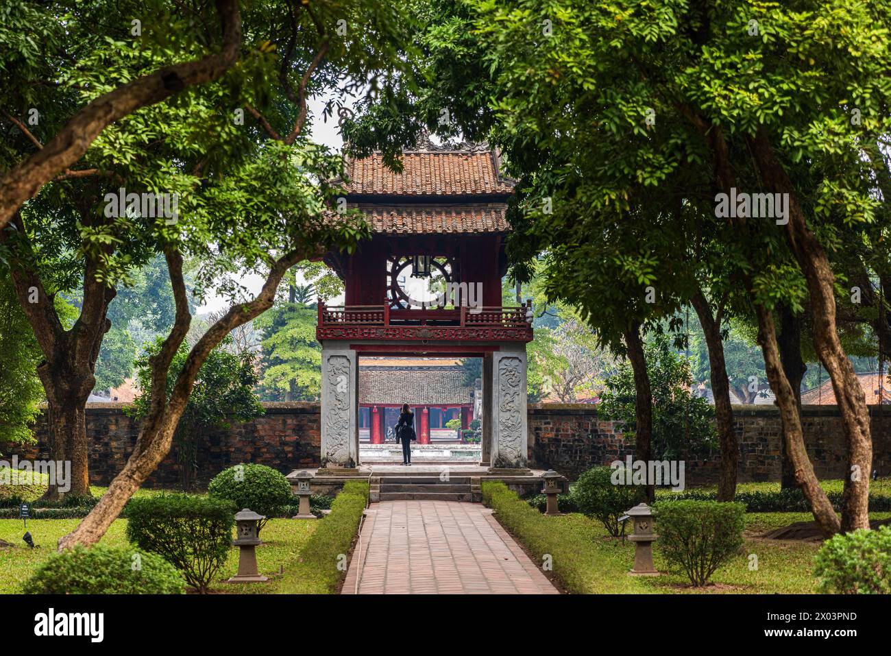 The Temple of Literature Van Mieu in Hanoi, Vietnam Stock Photo - Alamy