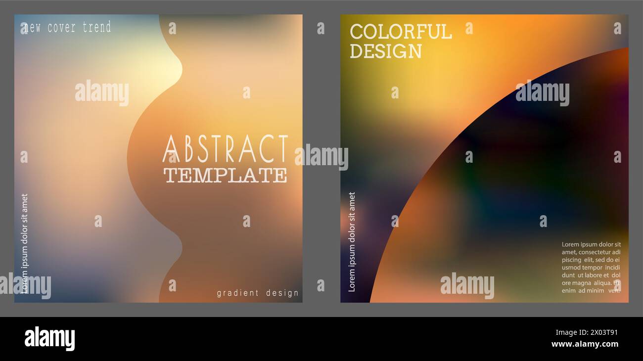 Colorful gradient with blur. Template for the cover of a catalog ...