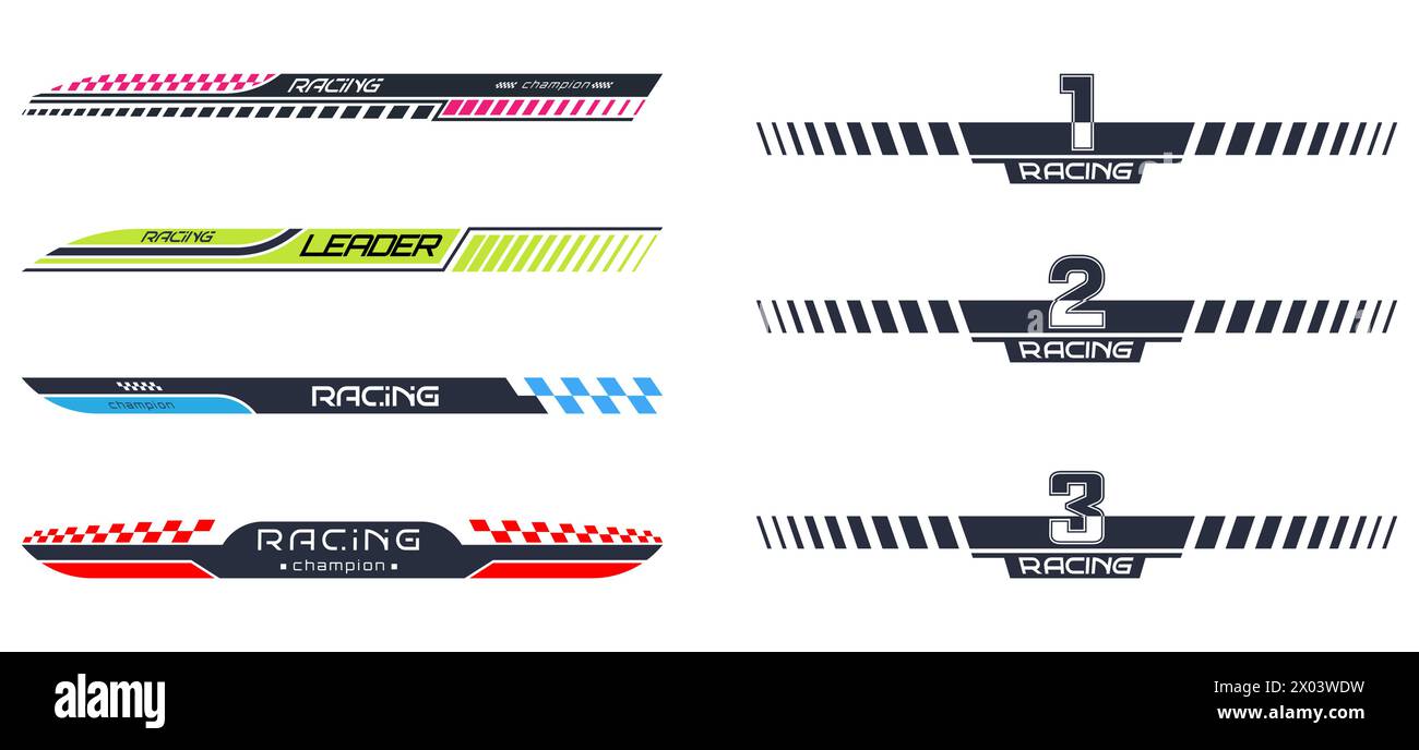 Racing. A sample of the design of the team of racers, fans. A template ...