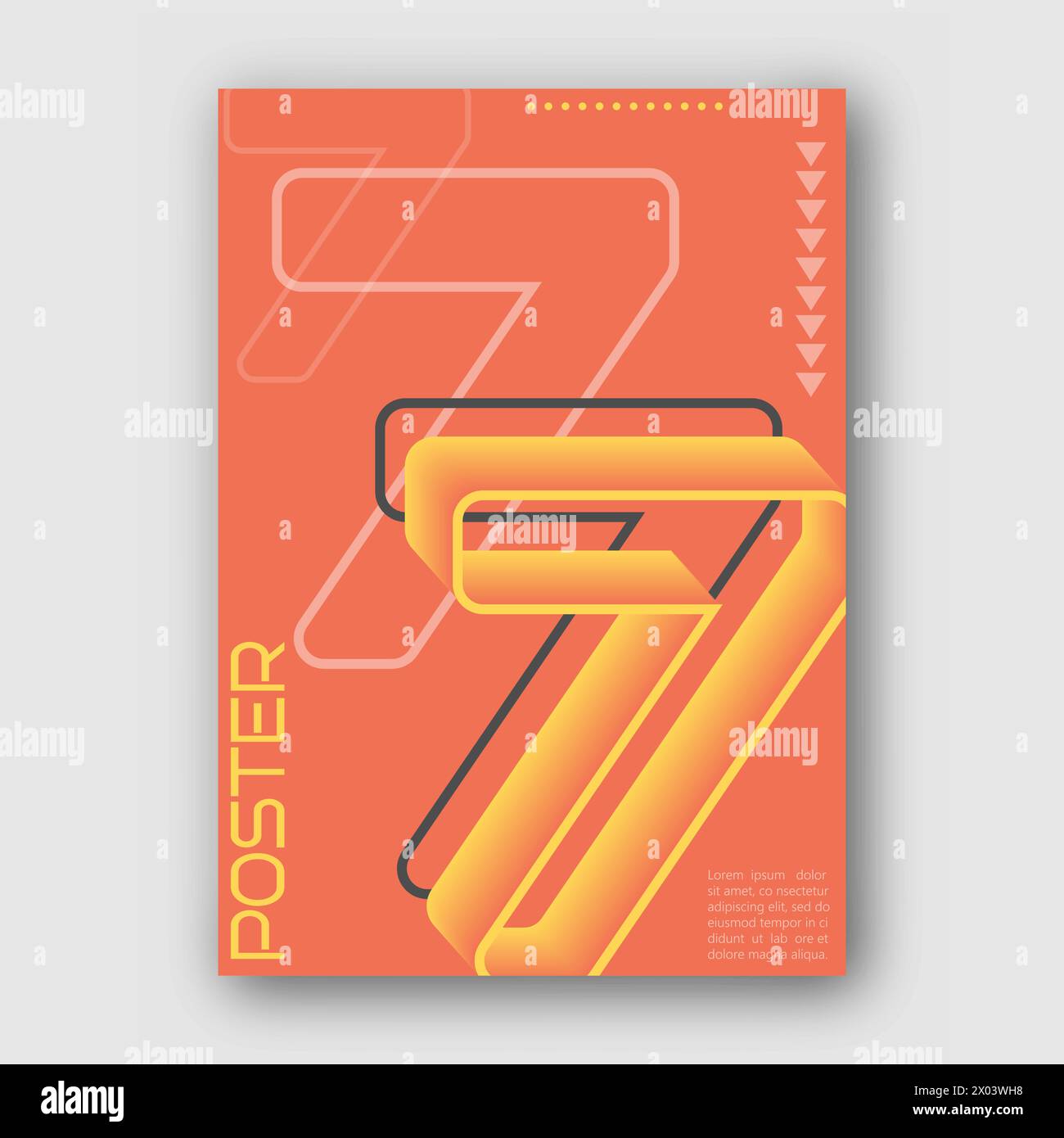 Stylized figure 7. Template for poster, billboard, cover, interior ...
