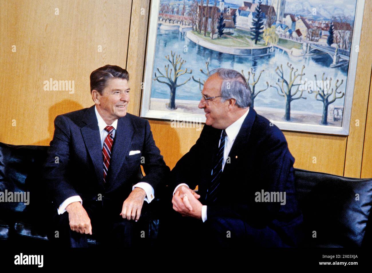 Ronald Reagan und Helmut Kohl Archiv Foto Ronald Reagan und Helmut Kohl ...