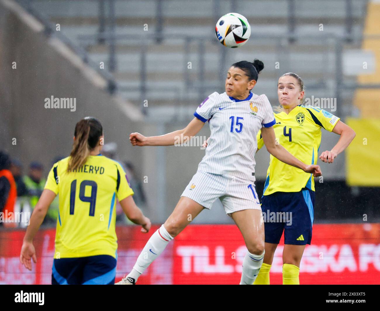 GOTHENBURG, SWEDEN 20240409France's #15 Kenza Dali and Sweden's #4 ...