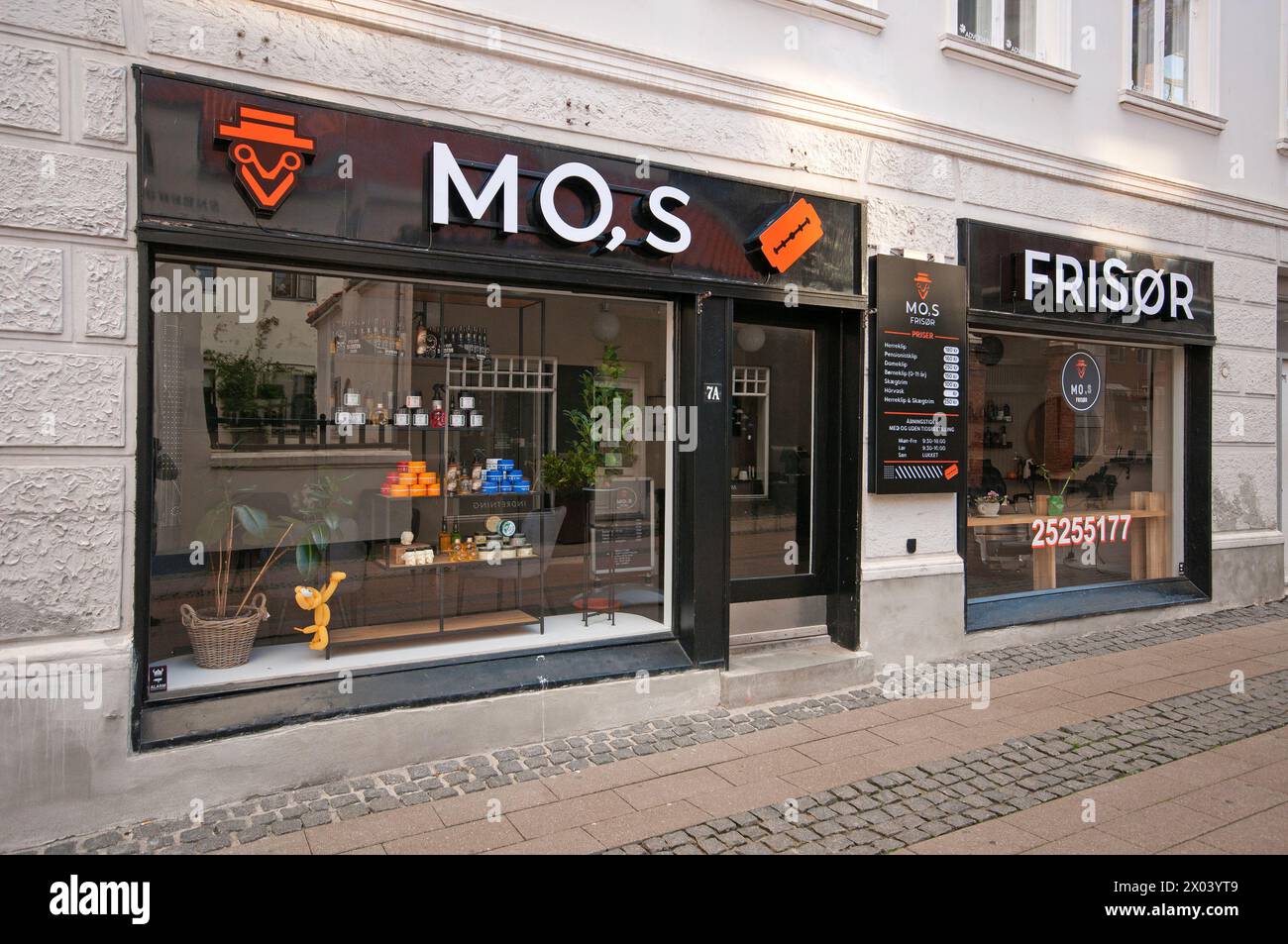 Mo,s barber shop in Helsingor, Denmark Stock Photo - Alamy