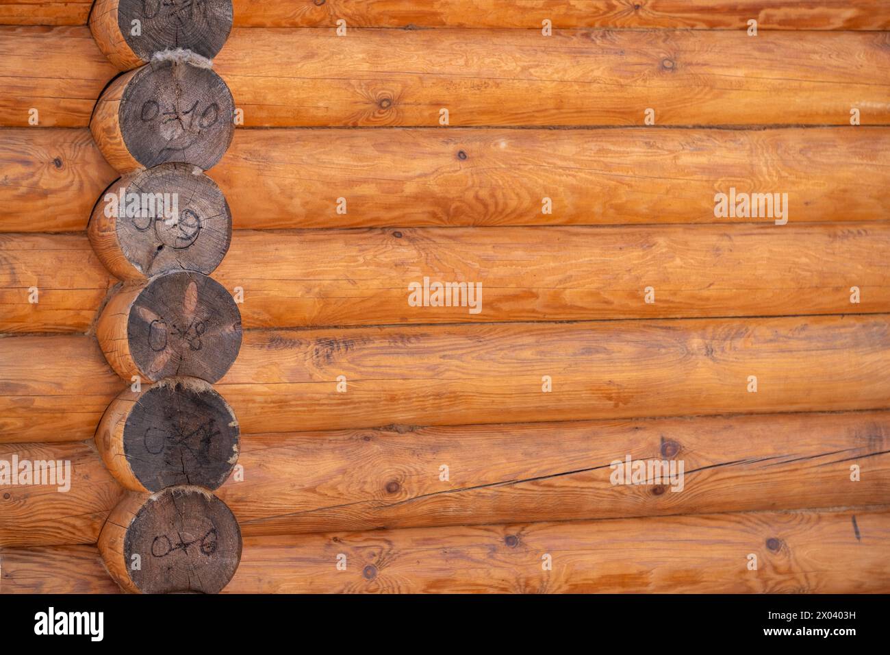 Wooden log cabin wall background. Log cabin wall texture background ...