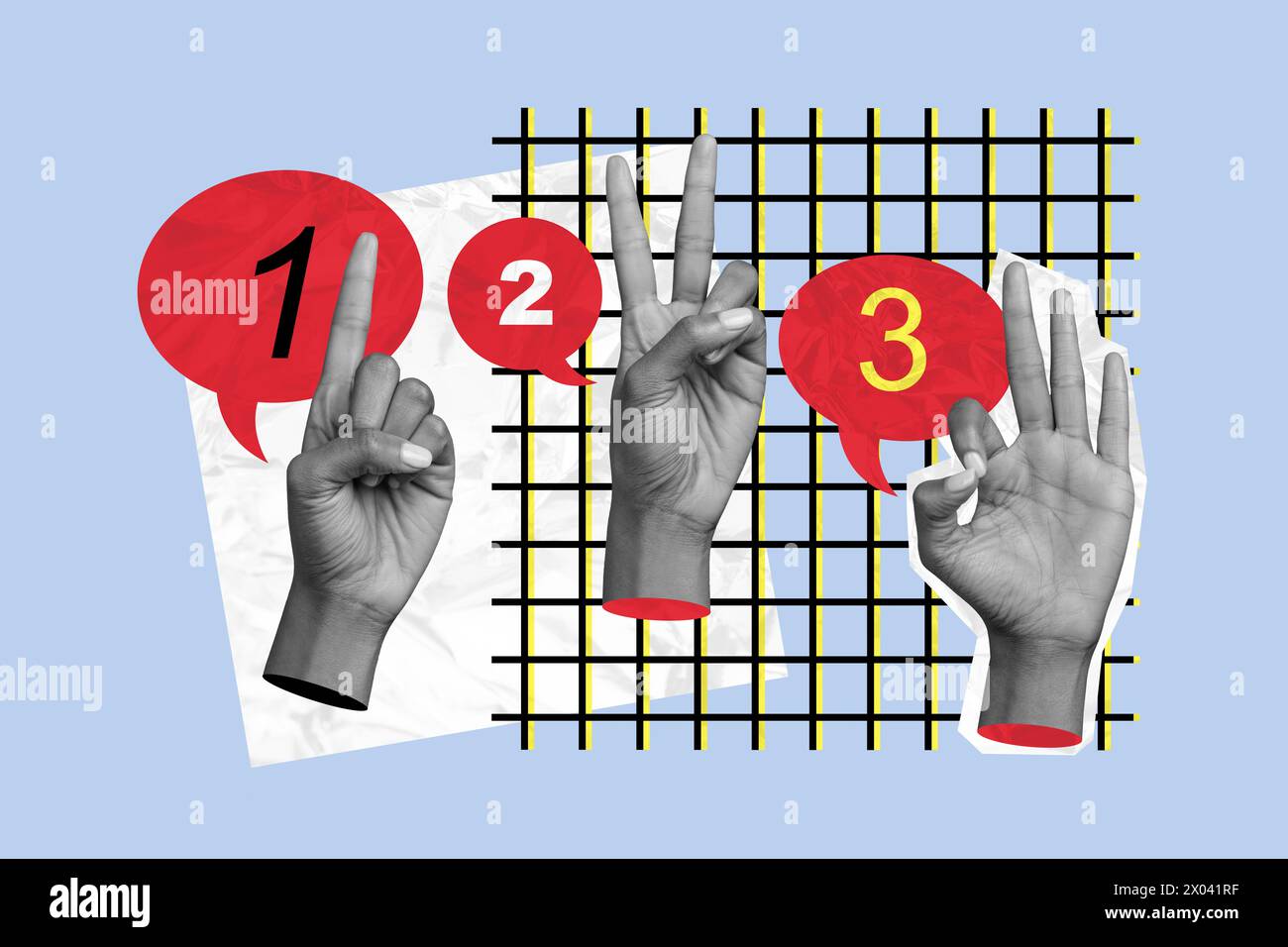 Creative photo image collage human hands 3d arms psychedelic concept ...