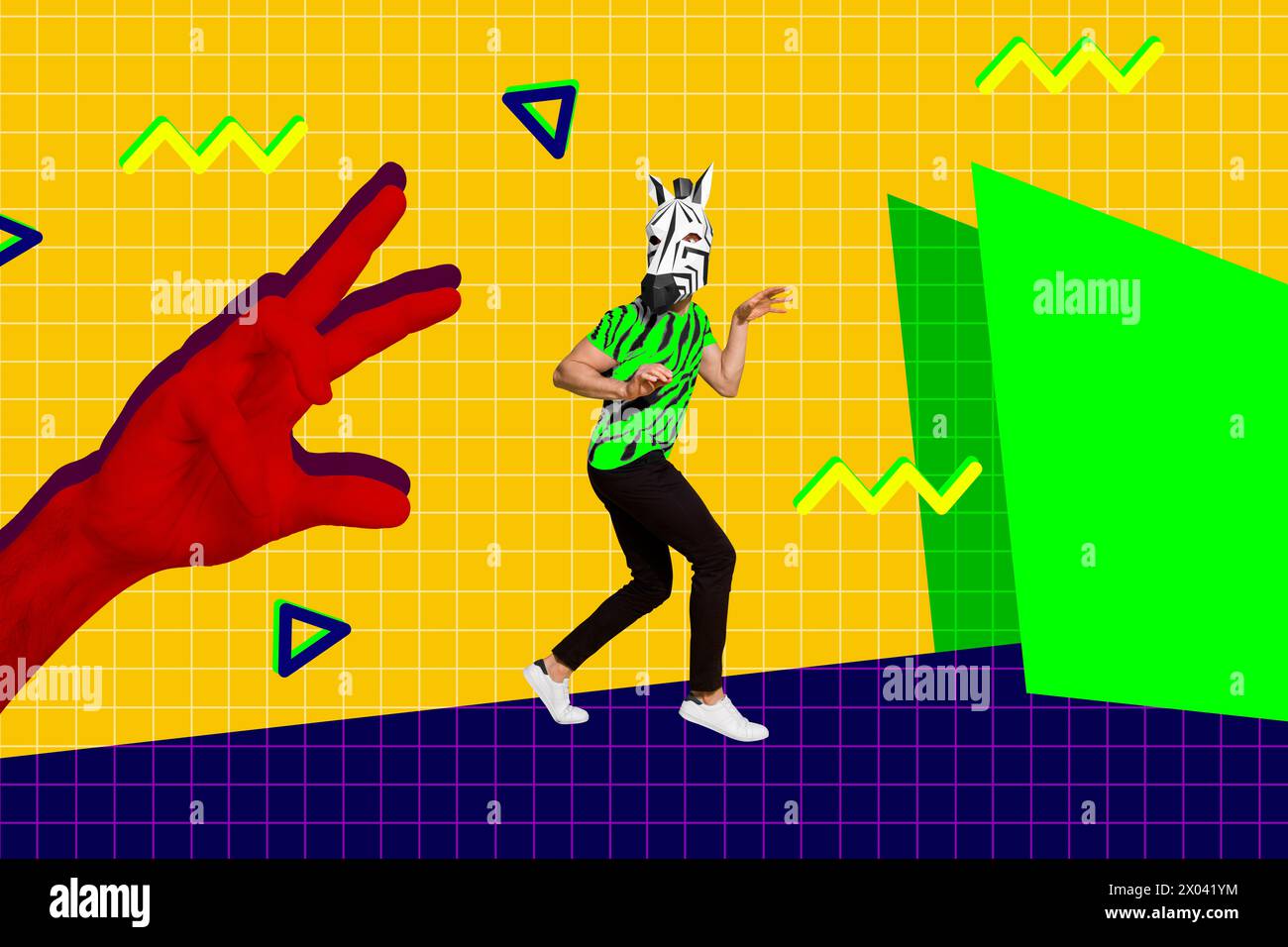 Trend artwork sketch image composite photo collage of vibrant absurd ...