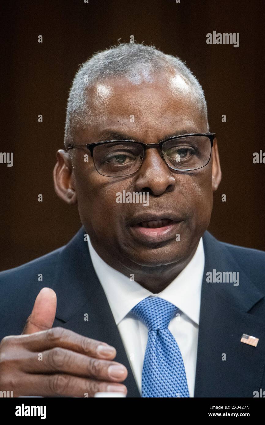 United States Secretary of Defense Lloyd J Austin III appears before a ...