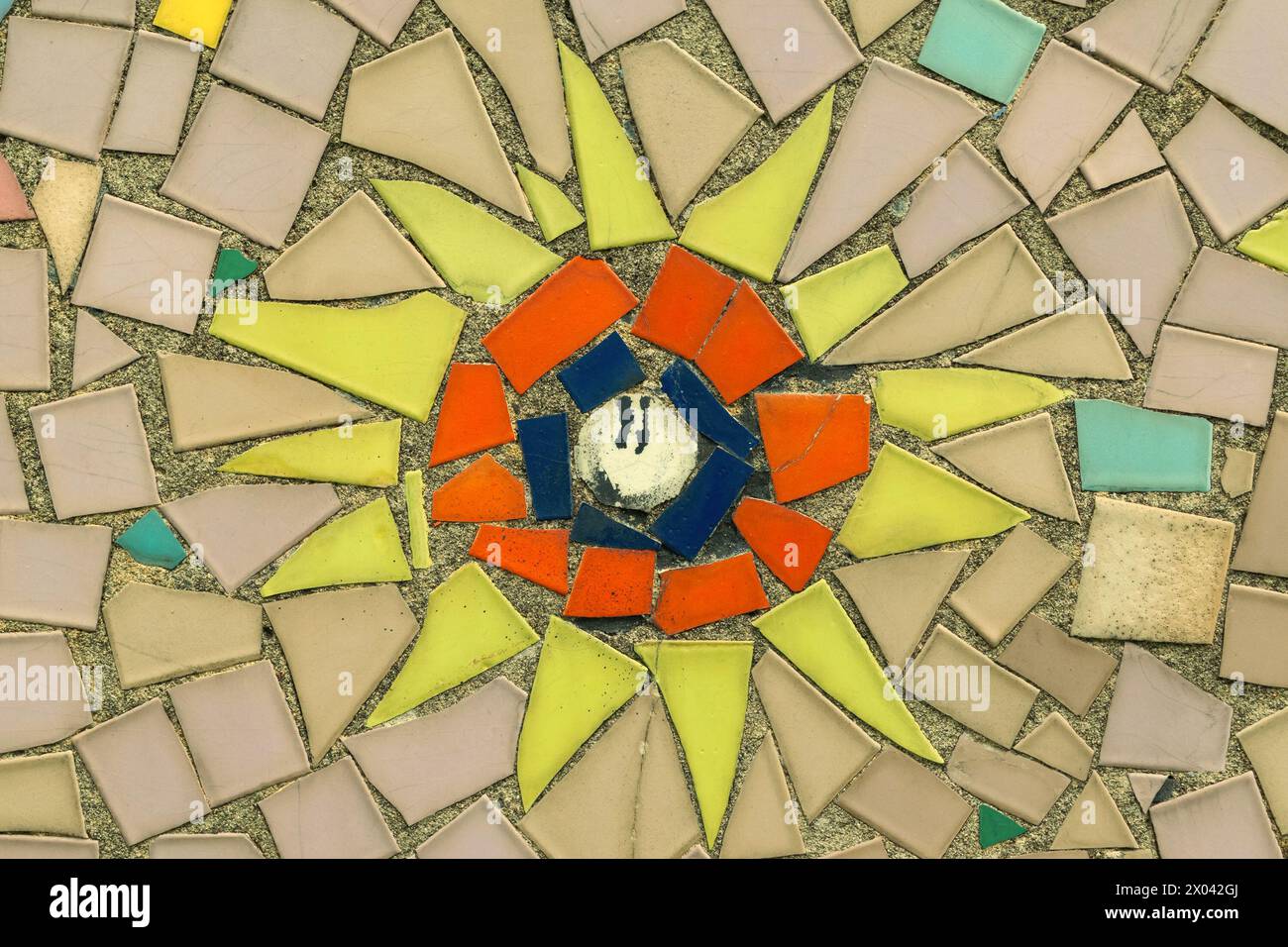 Beautiful multi-colored mosaic. Art. Backgrounds and textures. Details ...