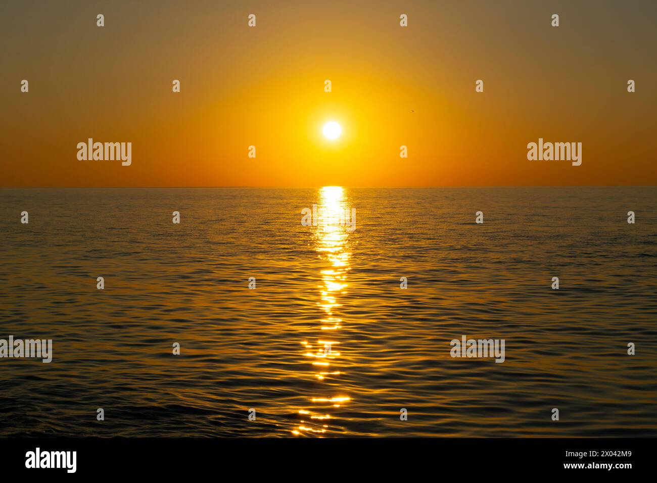Beautiful sunset over the sea. Seascape. Marine background. Nature ...