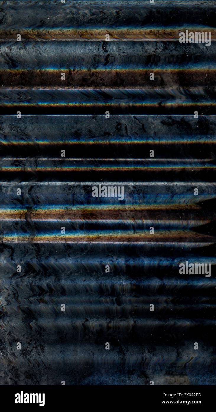 Color distortion. Glitch effect. Black orange color grain holographic ...