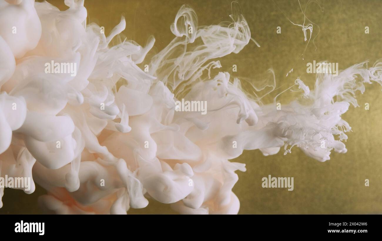 Smoke splash. Ink drop explosion. White cloud vapor liquid texture ...