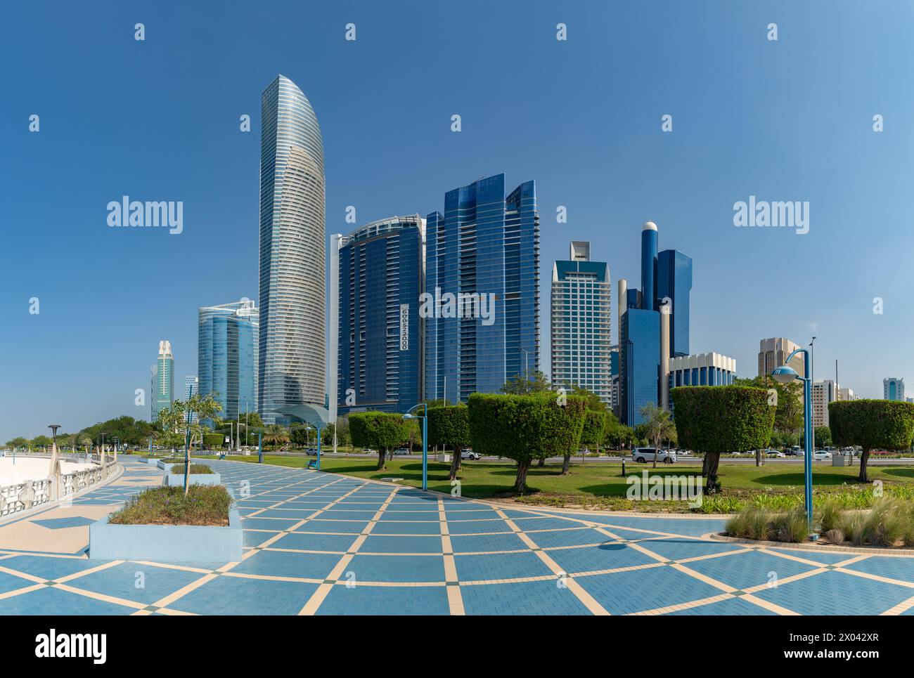 A picture of the Al Markaziyah West buildings, towered by the Landmark ...