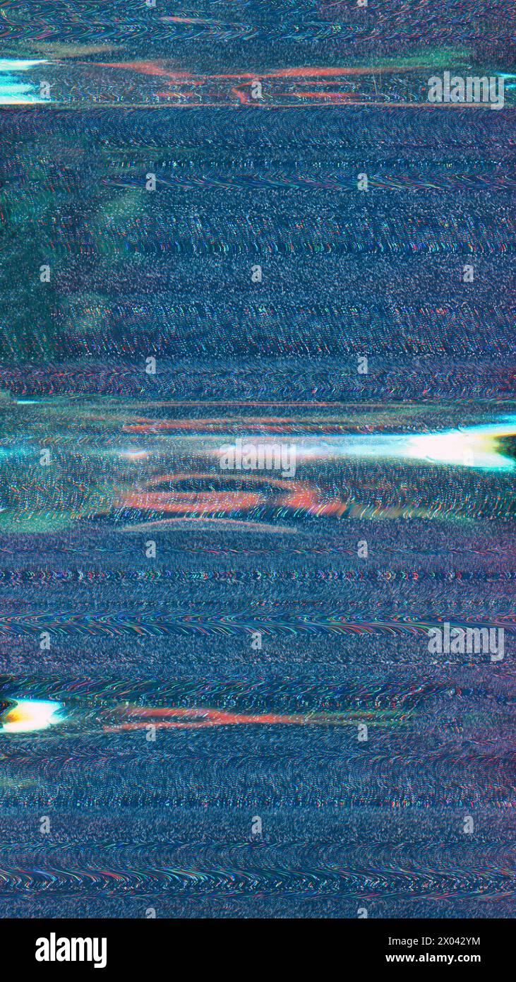 Digital noise. Analog glitch. Blue red green static distortion glass ...