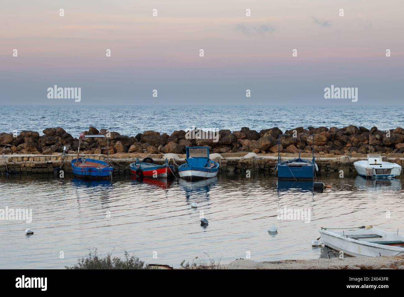 Calm morning in a small village on the west of the mediterranean island ...