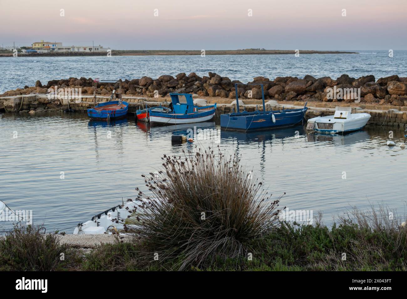 Calm morning in a small village on the west of the mediterranean island ...