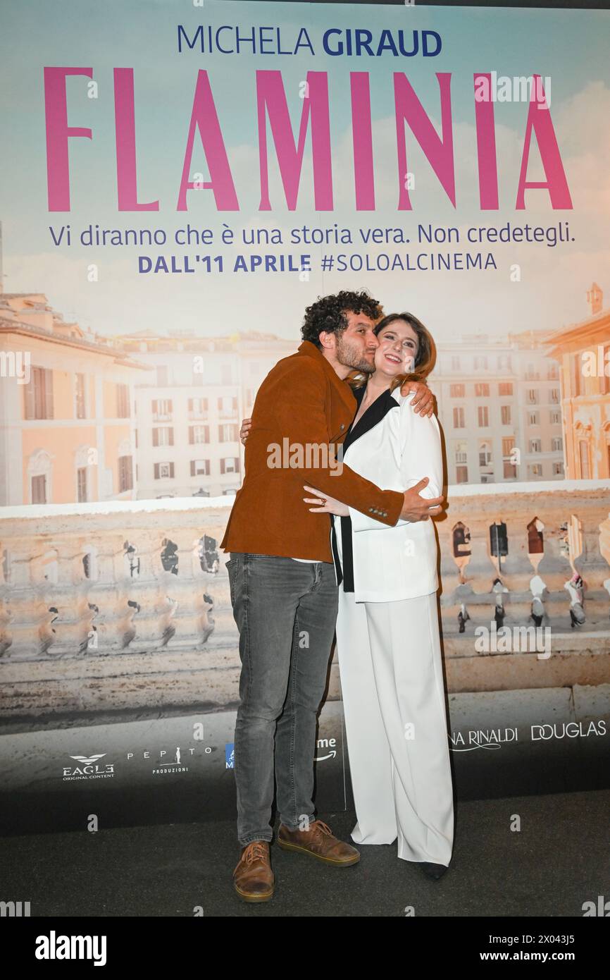 Milan, Italy. 09th Apr, 2024. Milan. Photocall of the film "Flaminia ...