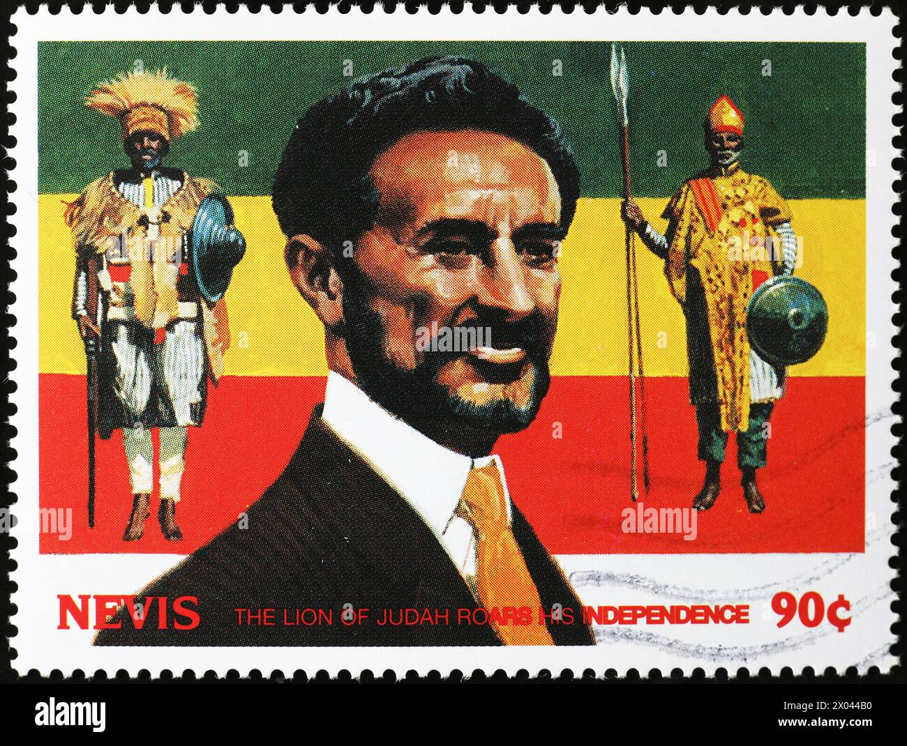 Emperor of Ethiopia Haile Selassie I on postage stamp Stock Photo - Alamy