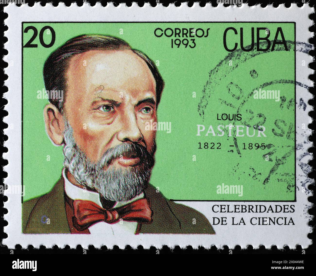 Louis Pasteur on cuban postage stamp Stock Photo - Alamy