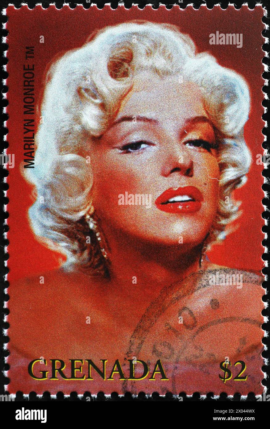 Marilyn Monroe portrait on postage stamp from Grenada Stock Photo - Alamy