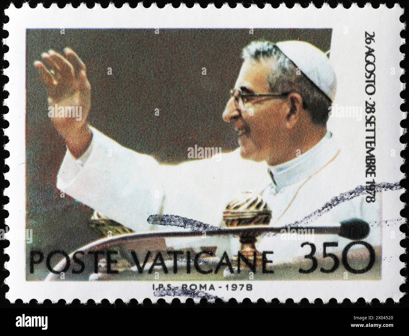 Pope John Paul I on vatican postage stamp Stock Photo - Alamy
